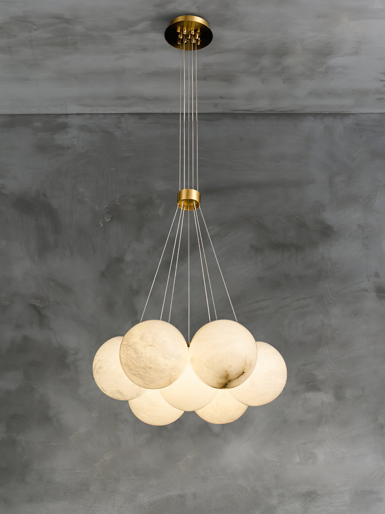 Alabaster Globe Clusters Chandeliers