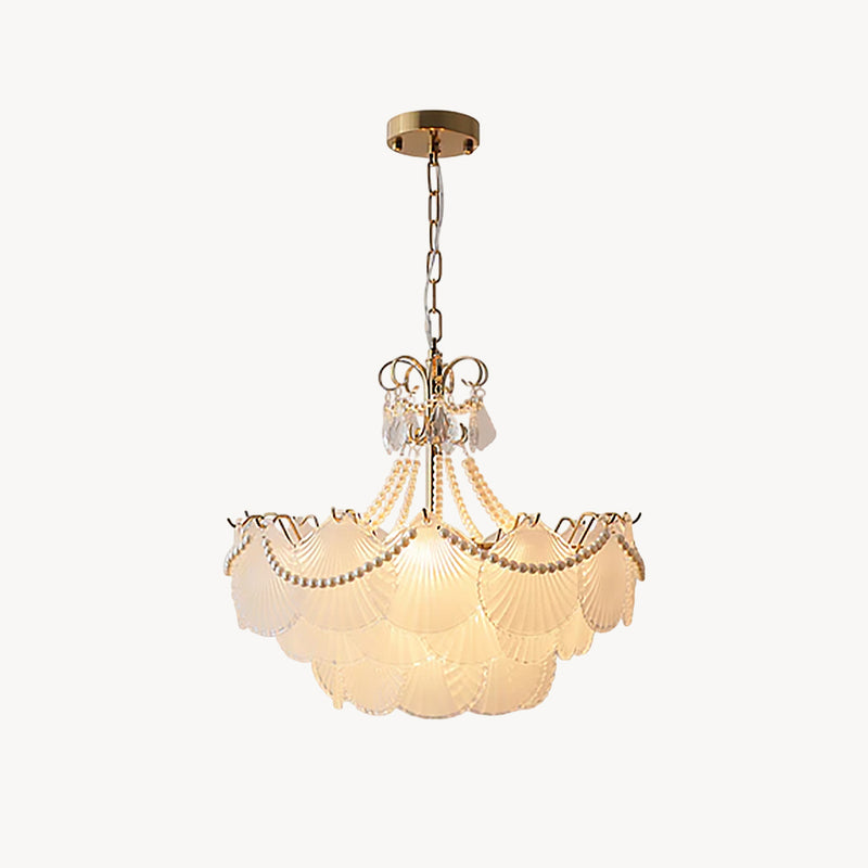 Shell Shade Crystal Chandelier