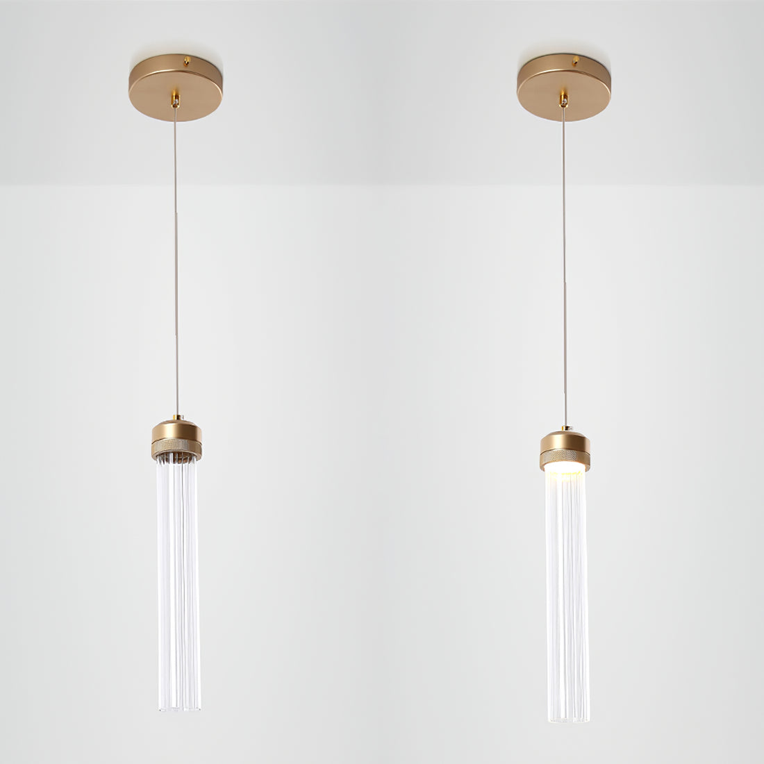 Fluted Tube Pendant Light