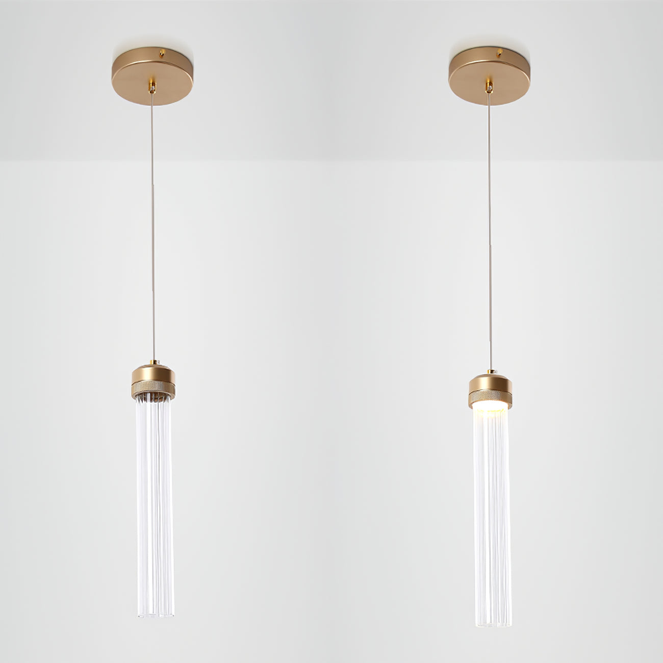 Fluted Tube Pendant Light