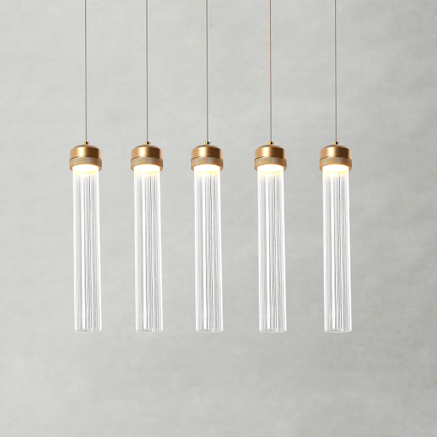 Fluted Tube Pendant Light